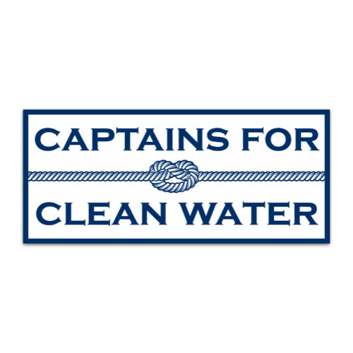 Large Sticker in White – Captains For Clean Water